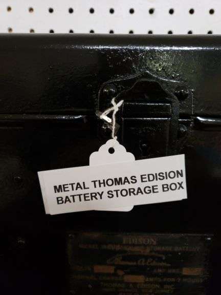 Metal Thomas Edison Battery Storage Box - Trice Auctions