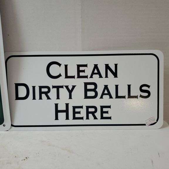 Wash Balls Here Signs - Trice Auctions
