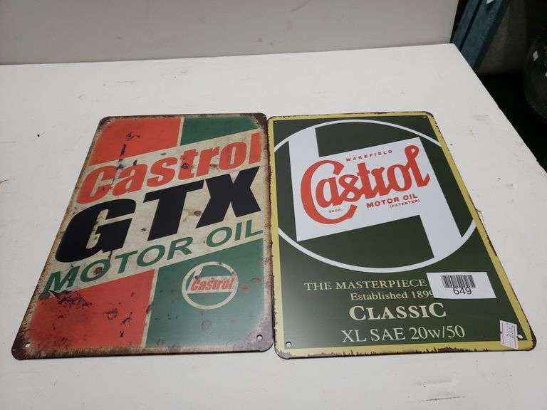 Castrol Oil Signs (2) - Trice Auctions