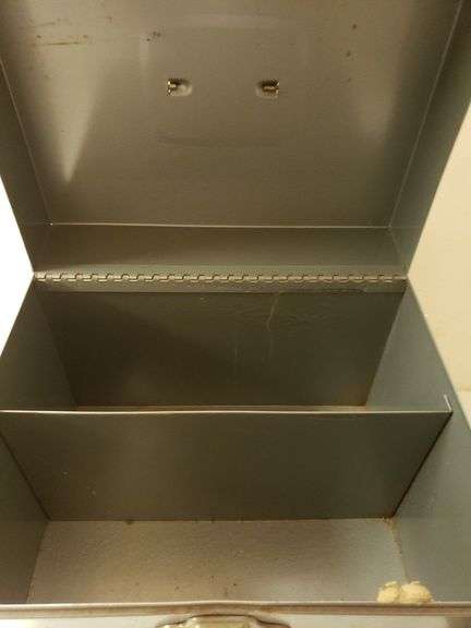 Metal Filing Case And Small Toolbox - Trice Auctions