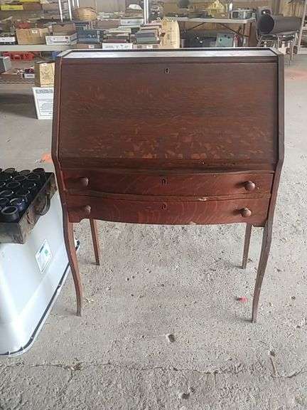 Vintage Ladies Drop Front Writing Desk - Trice Auctions