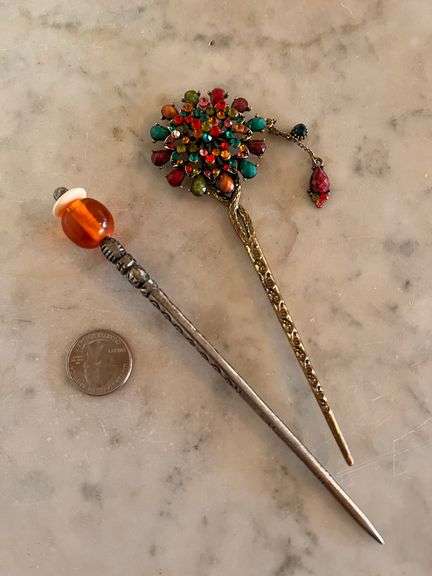 Decorative Ornate Vintage Hair Pins - Trice Auctions