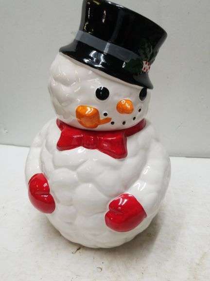 Ceramic Snowman Cookie Jar - Trice Auctions