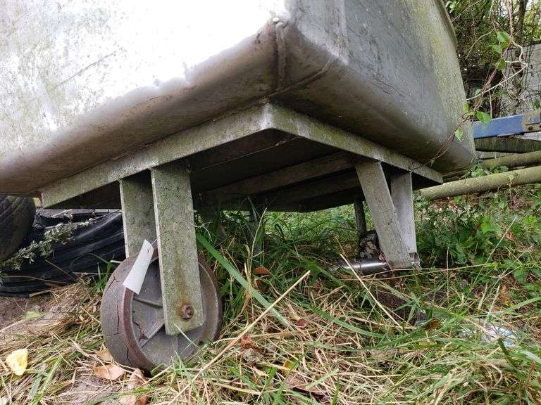 Large Stainless Cart - Missing Center Axle - Trice Auctions