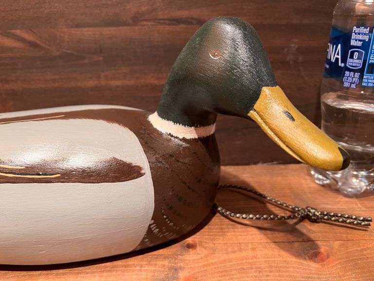 Hand Carved Wooden Mallard Drake Decoy Logan Parker Cheriton, VA ...