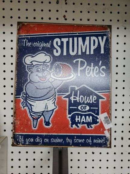 Stumpy Pete's Metal Advertising Sign - Trice Auctions