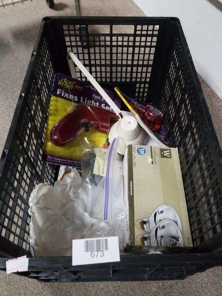 Crate With Assorted Items - Trice Auctions