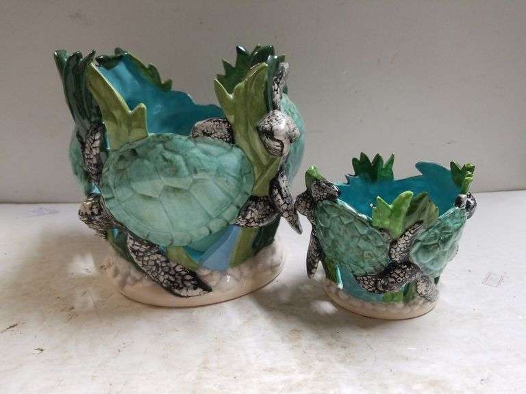 Sea Turtle Candle Holders - Trice Auctions