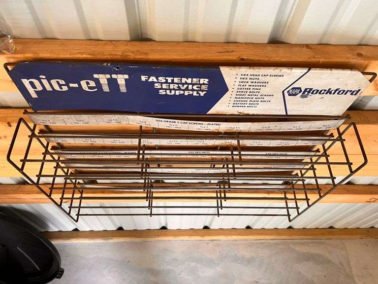 Vintage Pic-ett Fastener Service Display Rack NAPA - Trice Auctions
