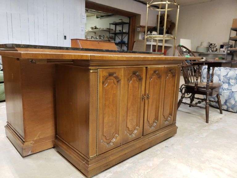 Vintage Drop Leaf Ends Buffet Server - Trice Auctions