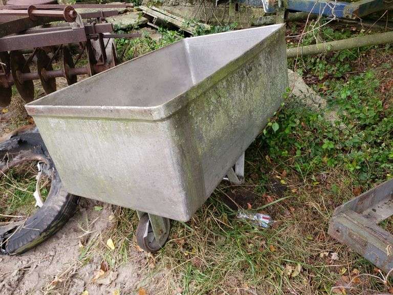 Large Stainless Cart - Missing Center Axle - Trice Auctions