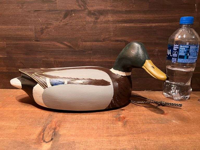 Hand Carved Wooden Mallard Drake Decoy Logan Parker Cheriton, VA ...