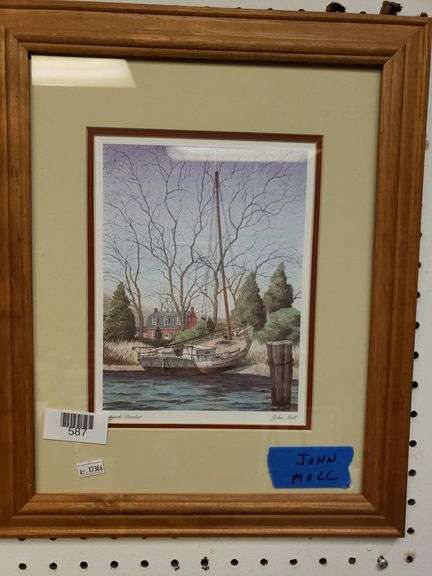 Skipjack Derelict By Artist John Moll - Trice Auctions