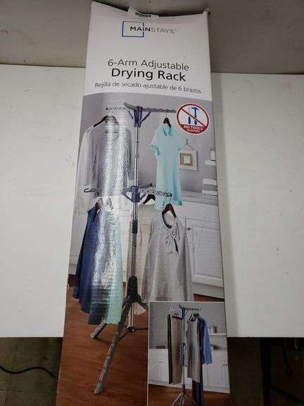 Mainstays 6 Arm Drying Rack - Trice Auctions