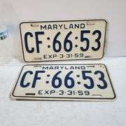 Vintage Maryland License Plates - Trice Auctions