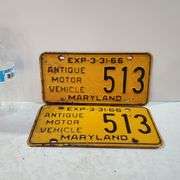 Antique Motor Vehicle Maryland License Plates - Trice Auctions
