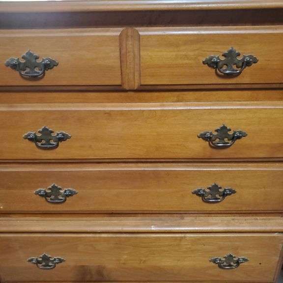 Vintage Solid Rock Maple Sprague & Carleton 6 Drawer Dresser - Trice ...