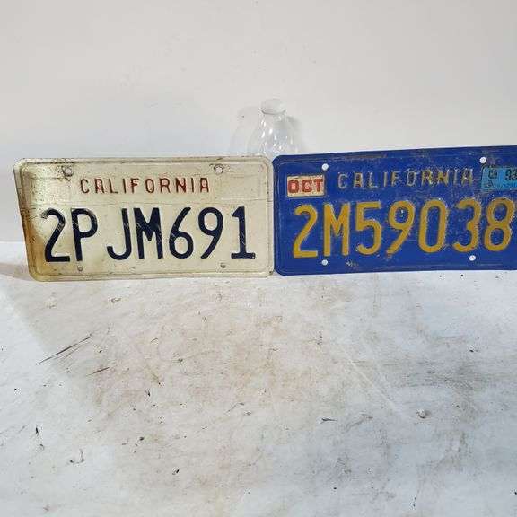California Tags - Trice Auctions