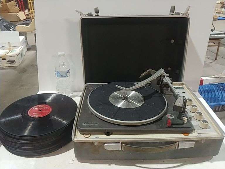 Vintage Garrard Record Player & Miscellaneous 78 Records - Trice Auctions