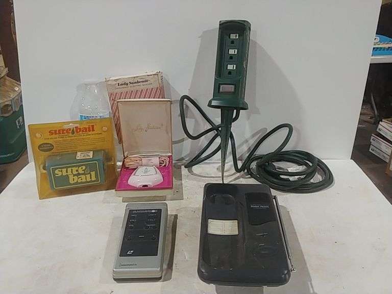 1970 Lady Sunbeam Razor, Outdoor Stake with Outlets, Sure Bail ...