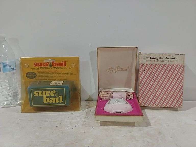 1970 Lady Sunbeam Razor, Outdoor Stake with Outlets, Sure Bail ...