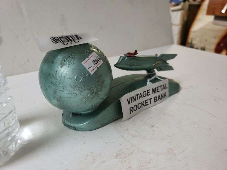 Vintage Metal Rocket Bank - Trice Auctions