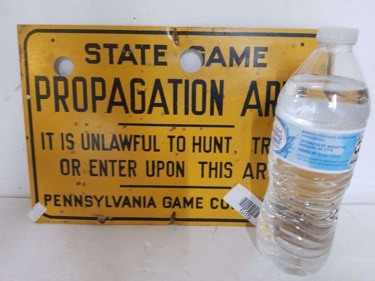 State Game Sign PA - Trice Auctions