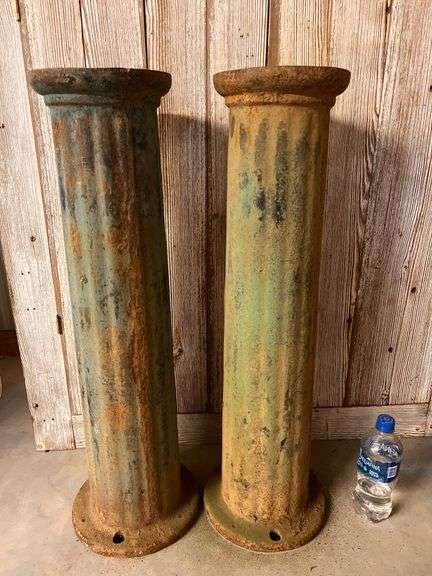 Two Antique Cast Iron Columns - Trice Auctions