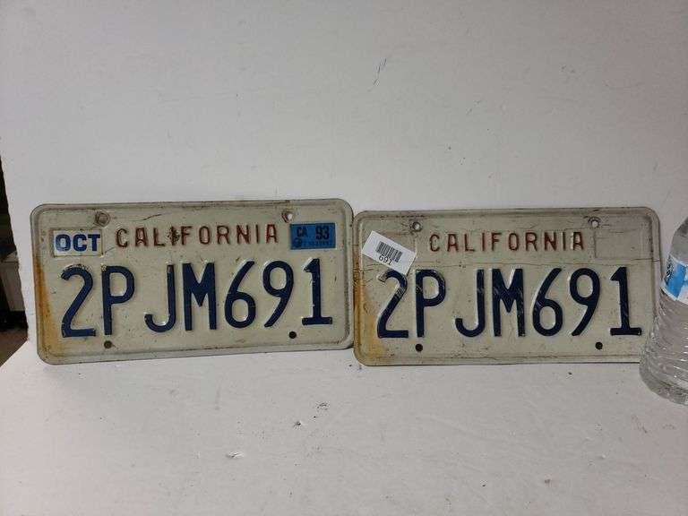 California License Plates - Trice Auctions