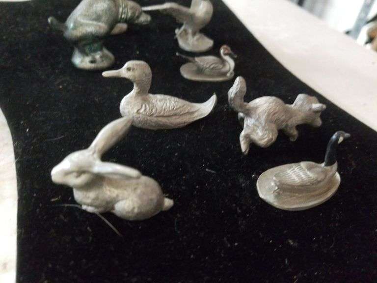 Assorted Pewter Animal Figures - Trice Auctions