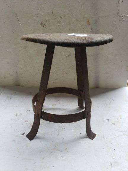 Antique Metal Stool - Trice Auctions