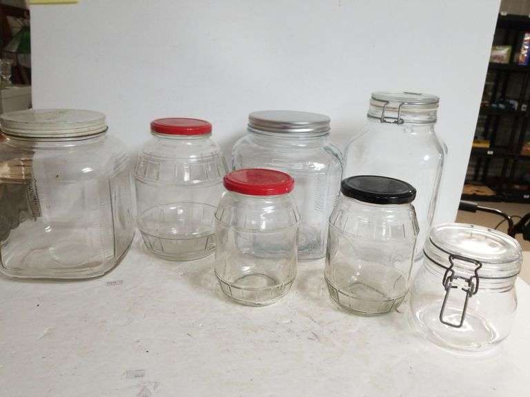 Assorted Jars With Tops - Trice Auctions