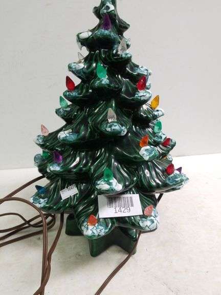 Green Ceramic Light Up Christmas Tree - Trice Auctions Green Ceramic Light Up Christmas Tree - Trice Auctions