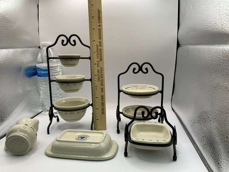 Longaberger Collectors Club Miniature Pottery Lot. Includes Mixing Bowl ...