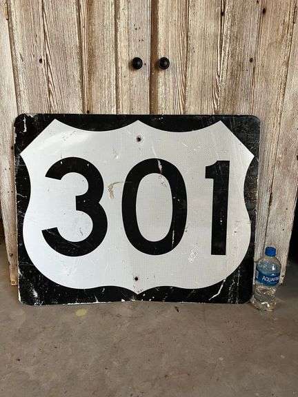 Large Route 301 Retired Highway Sign - Trice Auctions