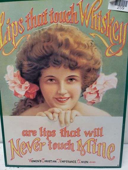 Woman's Christian Temperance Union Metal Sign - Trice Auctions