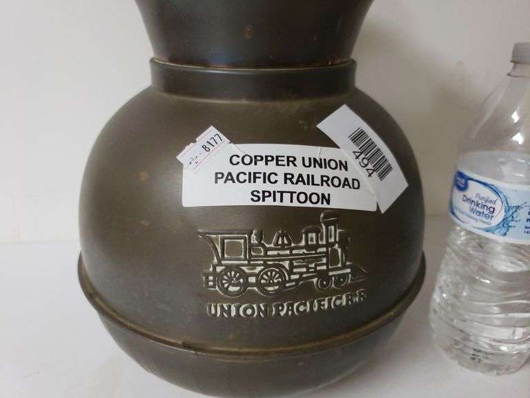 Copper Union Pacific Railroad Spittoon - Trice Auctions