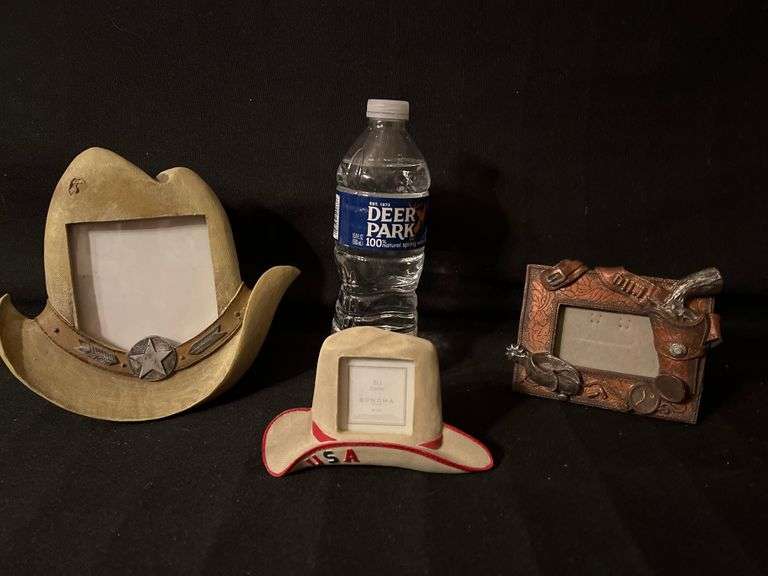 2 Cowboy Hat Picture Frames and Western Picture Frame - Trice Auctions