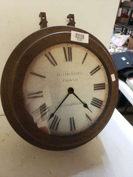 Rutherford Clock Co London England Heavy Duty Clock - Trice Auctions