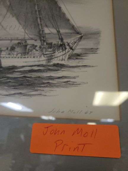 Chesapeake Skipjack John Moll Print - Trice Auctions