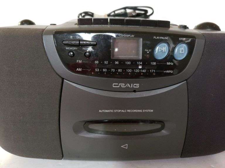 Craig AM/FM CD Cassette Boombox - Trice Auctions