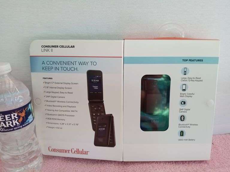 NEW Consumer Cellular Link II Classic Flip Phone - Trice Auctions