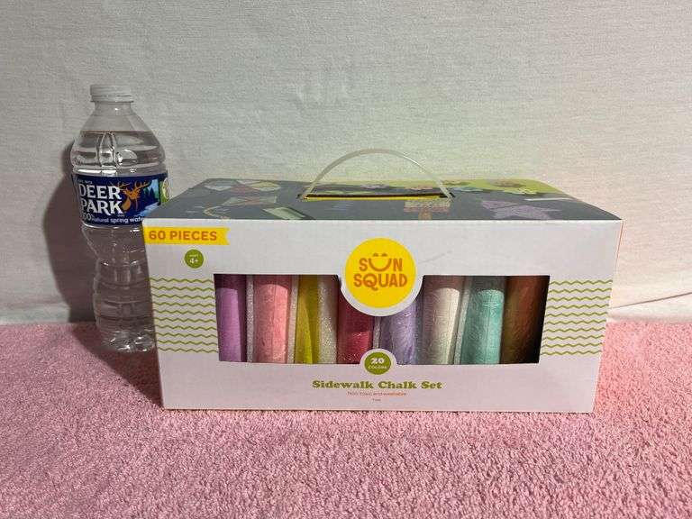 Sun Squad 60 Pieces Sidewalk Chalk Set - Trice Auctions