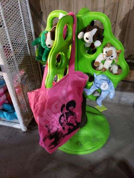 Tree Rack With Beanie Babies And Purses - Trice Auctions
