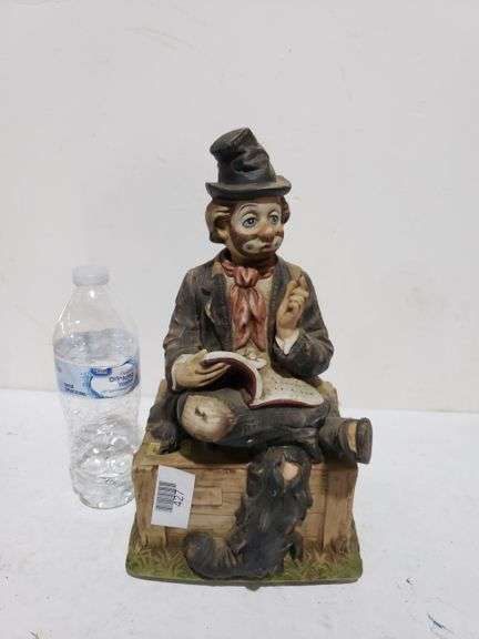 Melody In Motion Animated Ceramic Musical Hobo Clown Figure - Trice ...