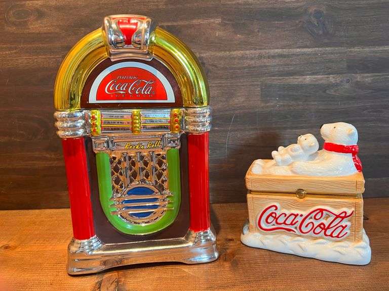 Coca-Cola Jukebox Ceramic Cookie Jar & Trinket Box - Trice Auctions