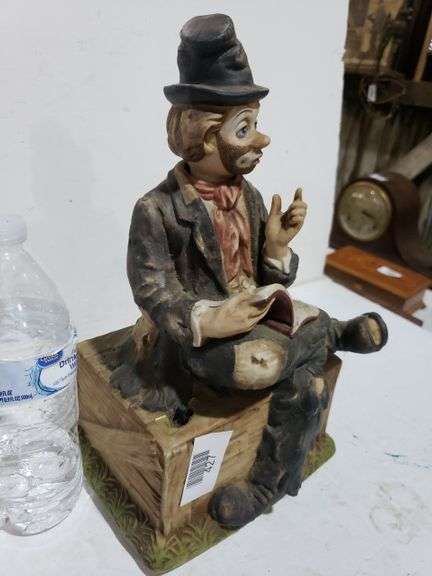 Melody In Motion Animated Ceramic Musical Hobo Clown Figure - Trice ...