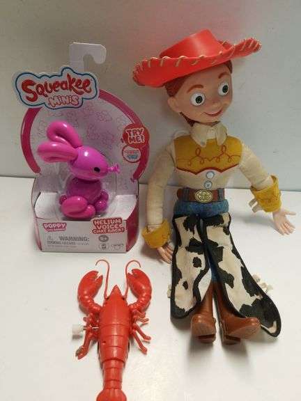 Toy Story Jessie Doll, Poppy The Bunny, Wind Up Lobster - Trice Auctions