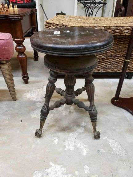 Antique Clawfoot Piano Stool - Trice Auctions