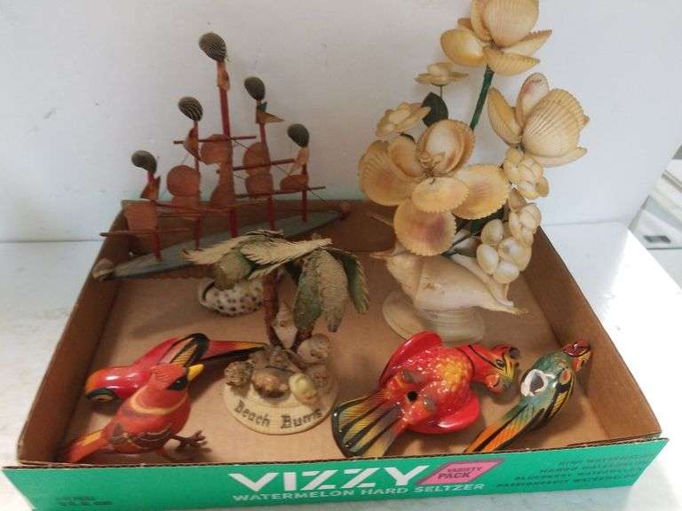 Decorative Birds, Shell Decor, Ship - Trice Auctions